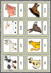 Farm Animals ESL Vocabulary Worksheets