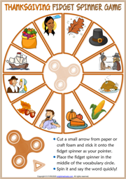 Thanksgiving ESL Vocabulary Worksheets